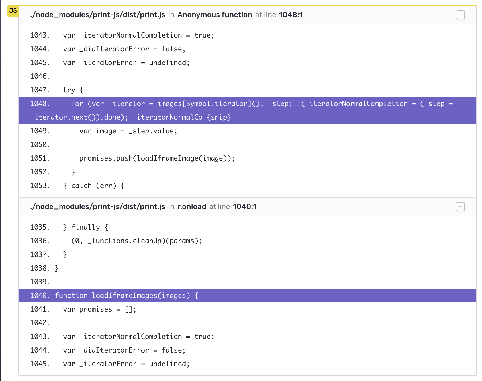 Symbol Error for IE 11 · Issue #335 · crabbly/Print.js · GitHub
