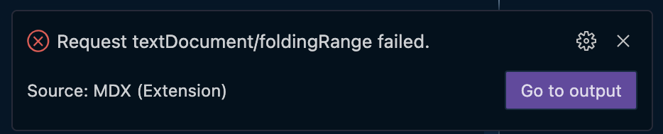 Request Textdocument Foldingrange Failed · Issue 299 · Mdx Js Mdx Analyzer · Github