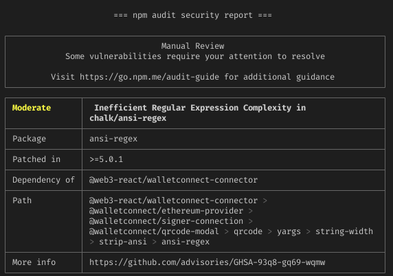 Moderate vulnerability in @web3-react/walletconnect-connector · Issue #339 · Uniswap/web3-react ...