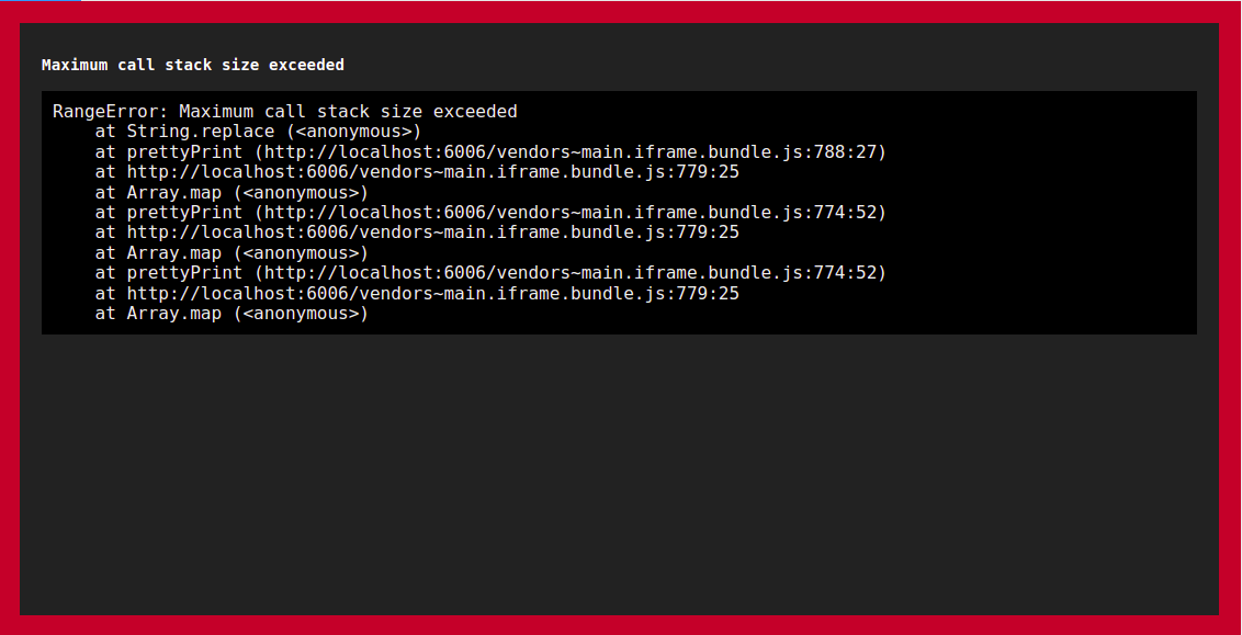 Stories are not rendered (RangeError) · Issue #17369 · storybookjs/storybook · GitHub