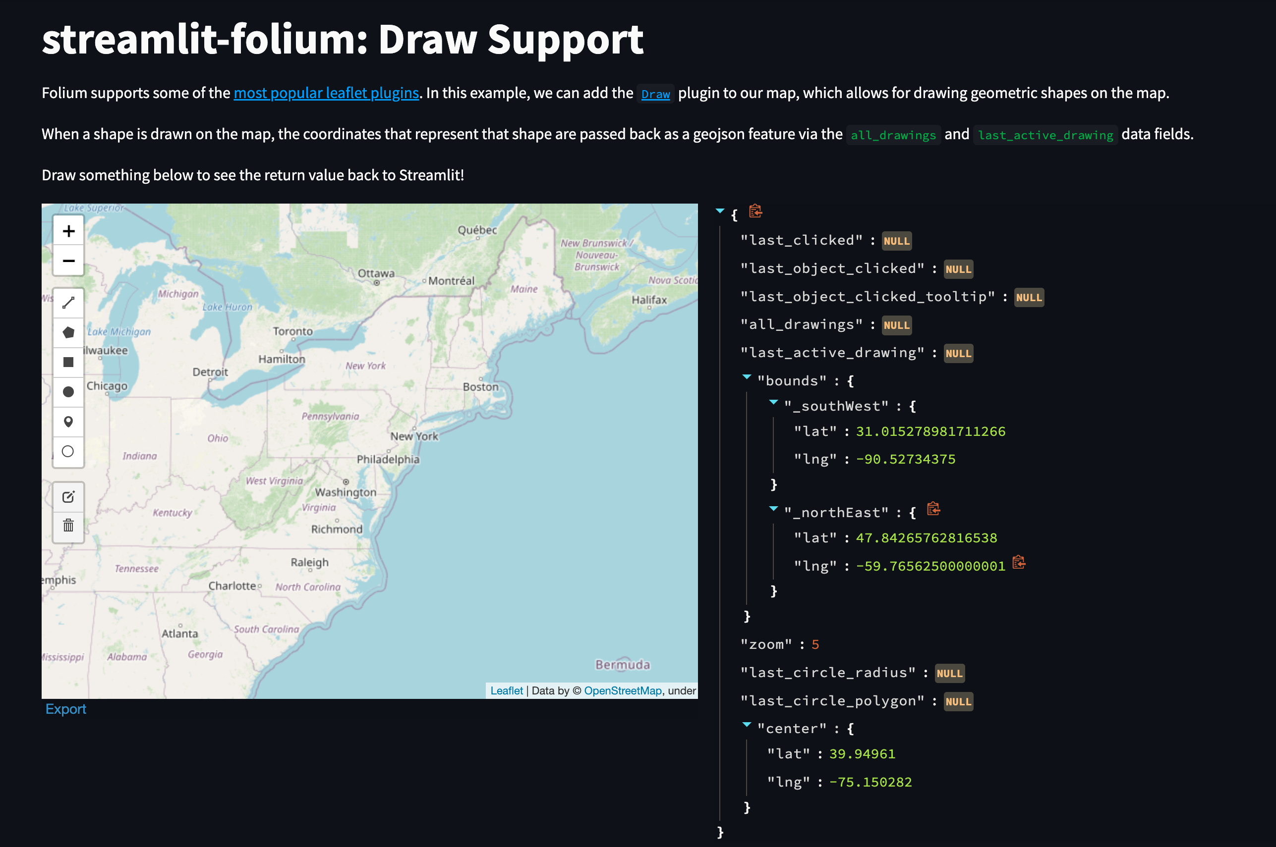No radius data for circles in output · Issue #123 · randyzwitch/streamlit-folium · GitHub