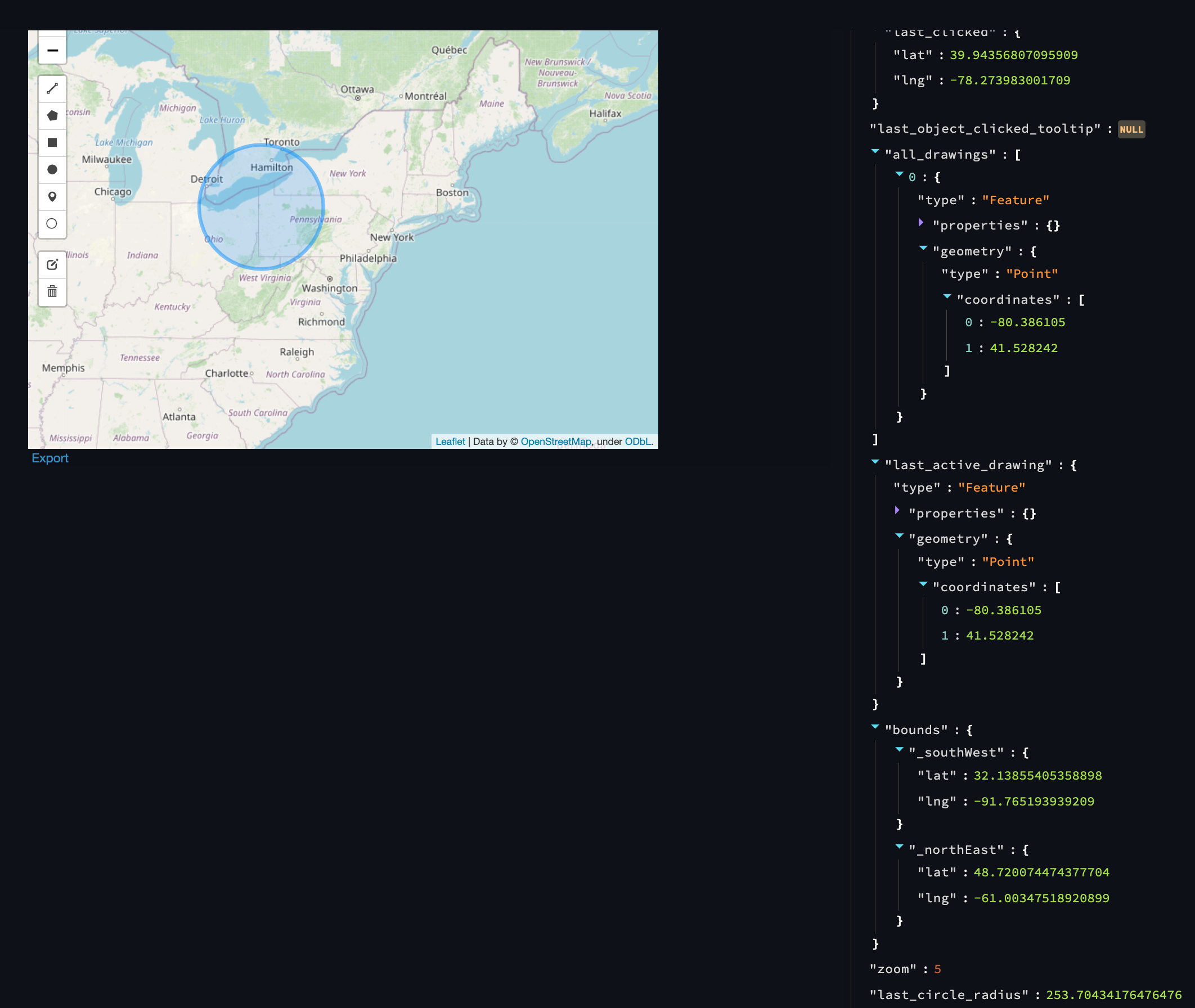 No radius data for circles in output · Issue #123 · randyzwitch ...