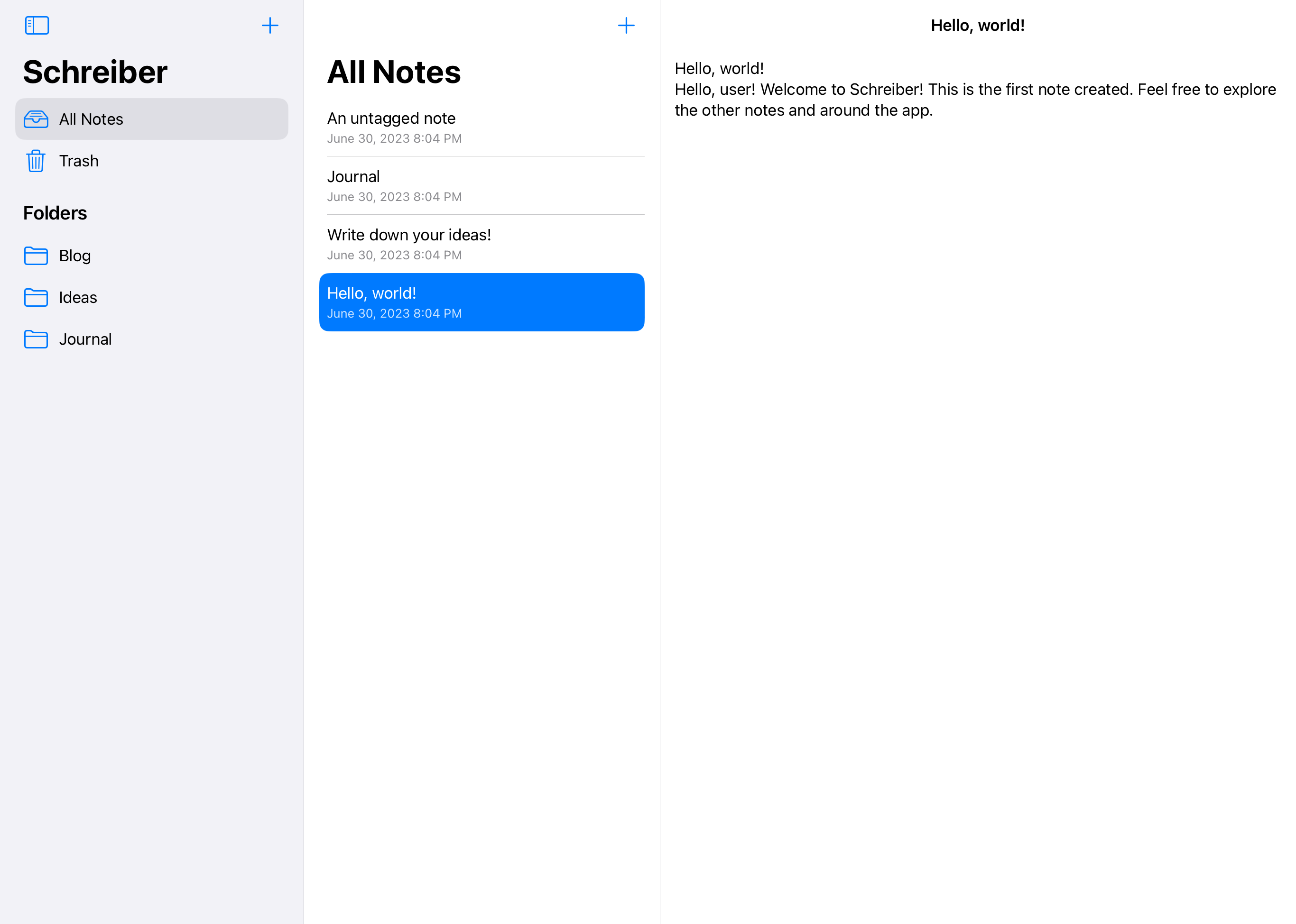 GitHub - Arvonit/Schreiber: A simple notes app built with UIKit and ...