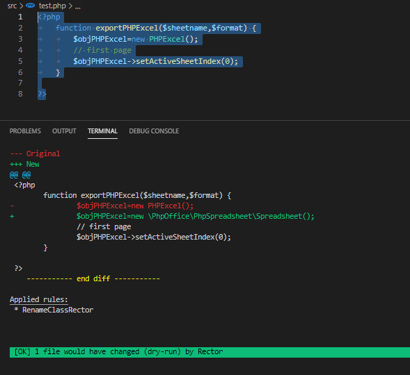 Migration PHPExcel > PHPSpreadsheet not working to me · Issue #6482 · rectorphp/rector · GitHub