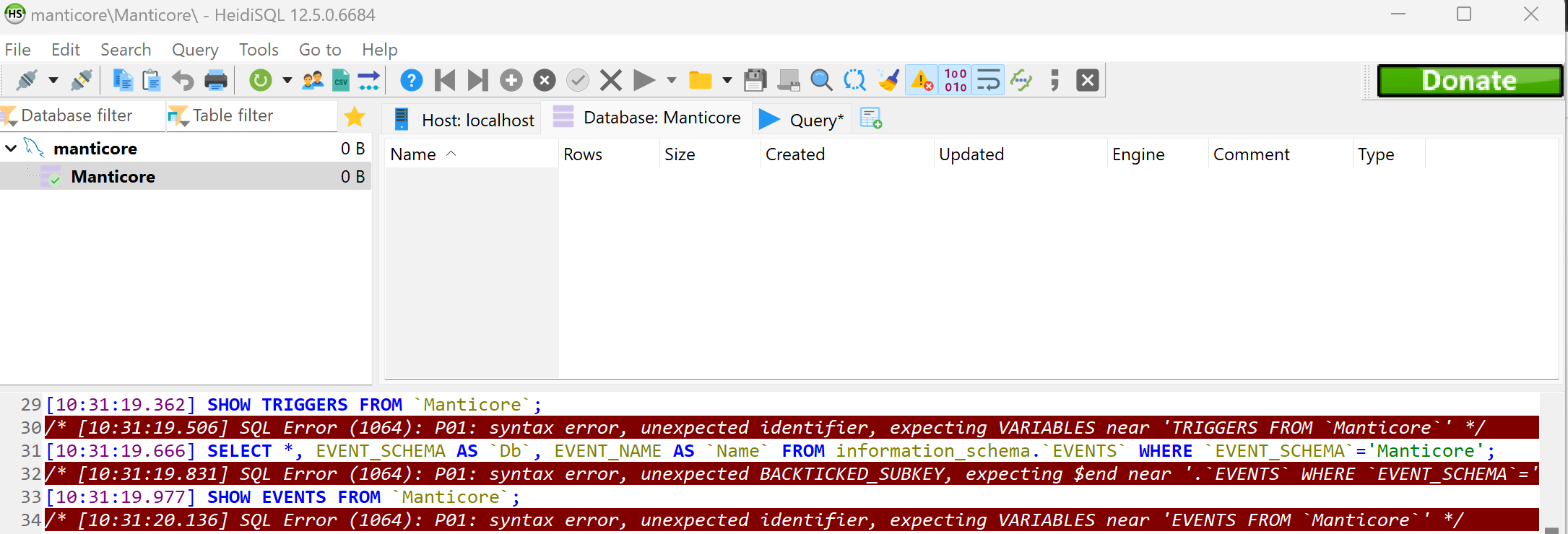 Does not work correctly with HeidiSQL · Issue #1161 · manticoresoftware/manticoresearch · GitHub