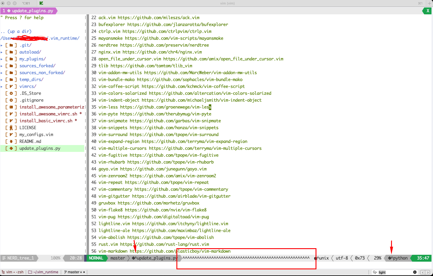 How can I remove the carets "^^^^^^^^^^^^^^^^^^" · Issue #610 · itchyny/lightline.vim · GitHub