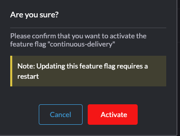 Improve or filter the error when enabling/disabling features that ...