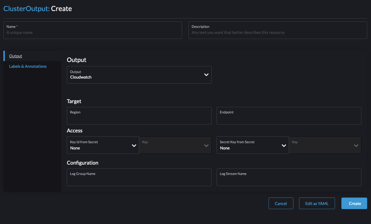 Logging Cloudwatch Output Ui Does Not Capture All Required Arguments · Issue 3988 · Rancher