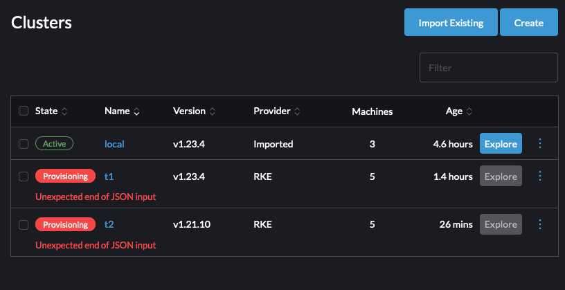 [2.6.4] Airgap - unexpected end of JSON input when provisioning RKE1 Custom clusters · Issue ...