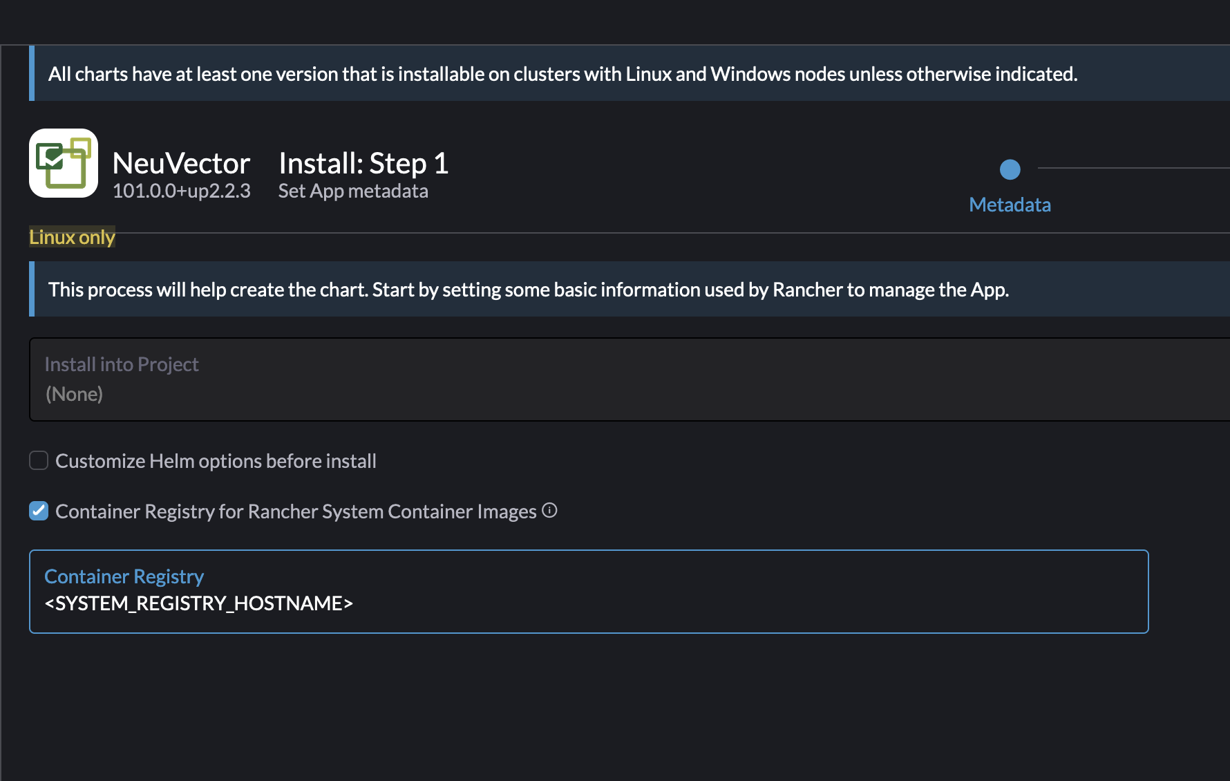 [Bug] - NeuVector Chart Image Registry setting should default to systemDefaultRegistry · Issue ...