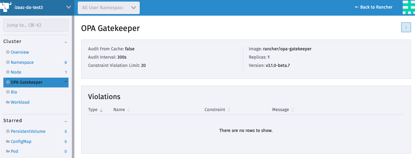 OPA - After clicking Enable in the Dashboard I do not get redirected to the OPA Overview · Issue ...