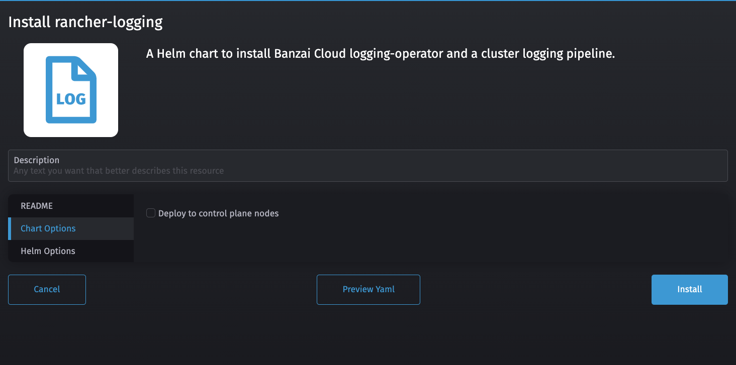 Logging V2 Rancher Logging Still Use The Original Install Chart Ui