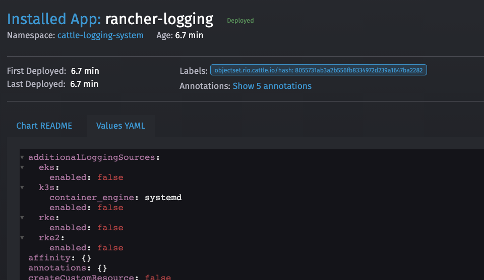 [Logging v2] Installed App with one option true in additionalLoggingSources shows false for all ...