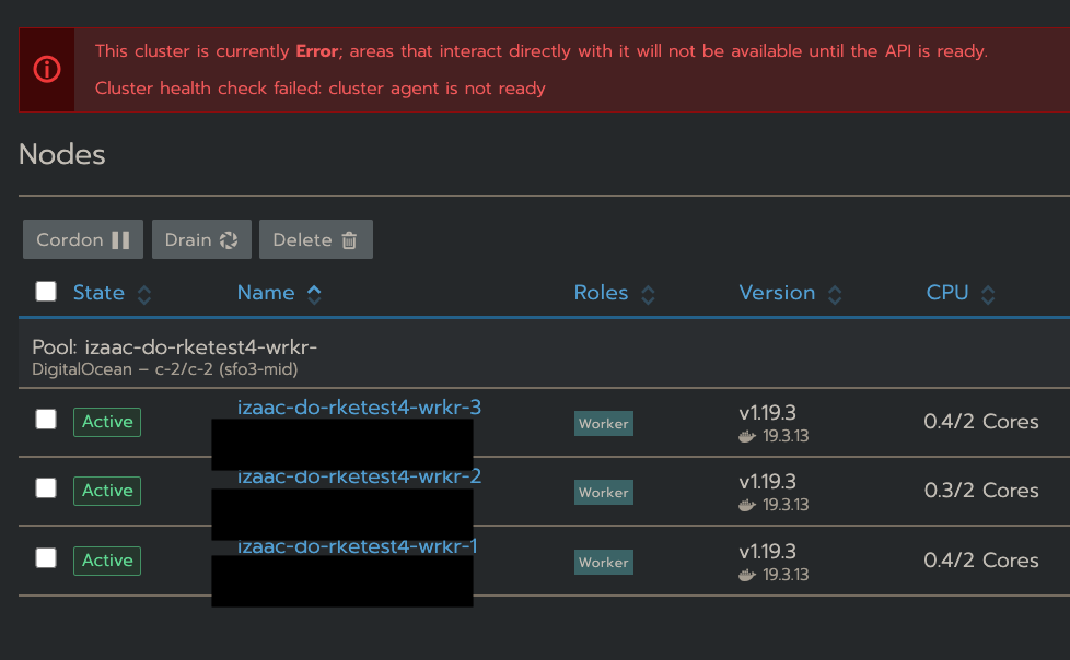 Error Provisioning Cluster - Cluster health check failed: cluster agent is not ready · Issue ...