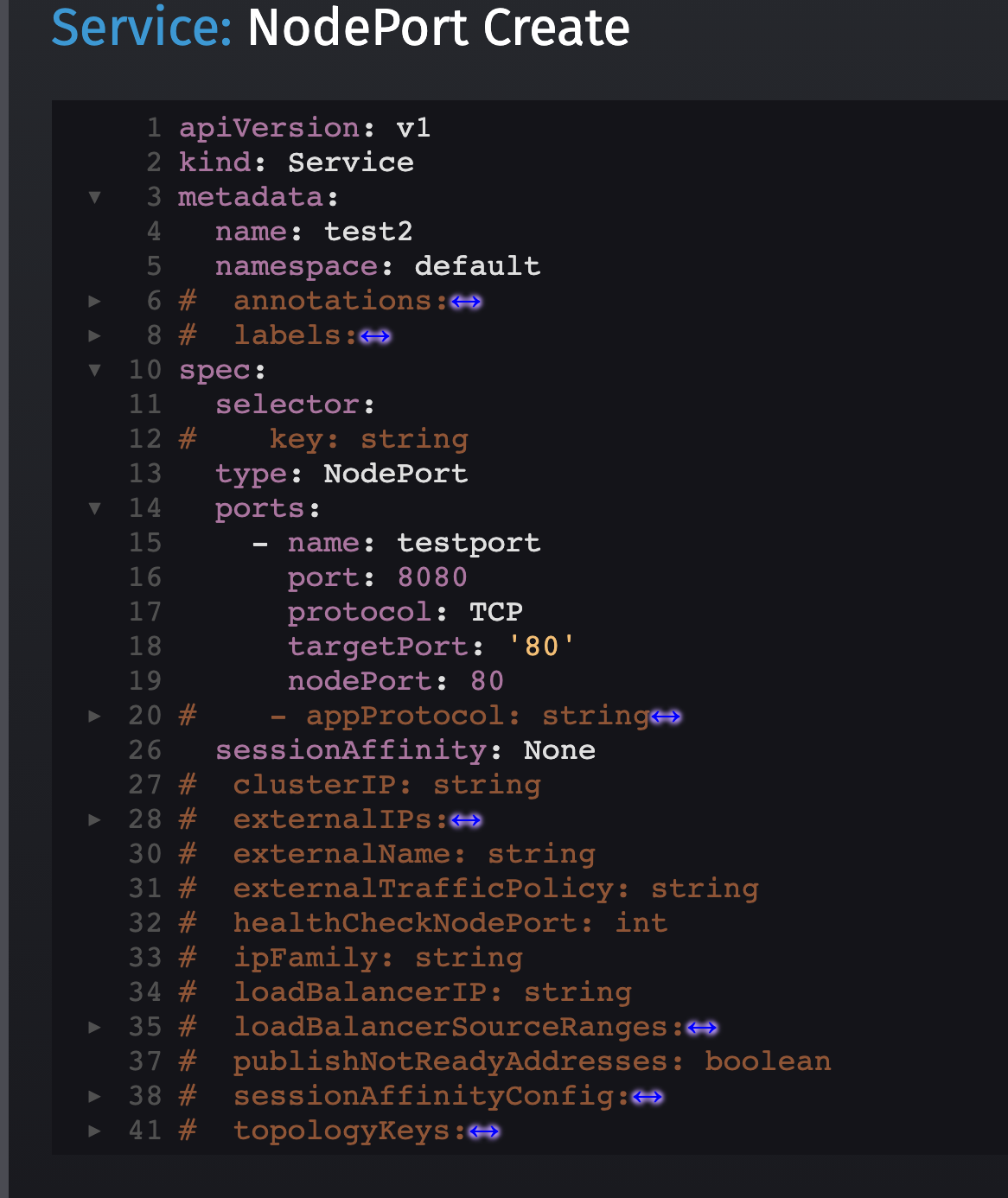 Services - Target port is set as string but it must be int or iana ...