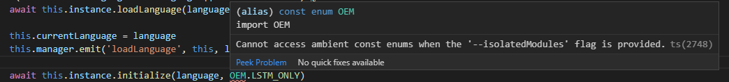 Cannot access ambient const enums when the '--isolatedModules' flag is provided · Issue #434 ...