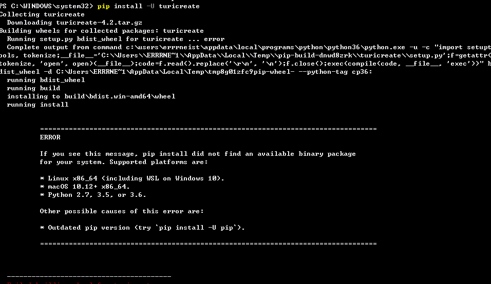 Windows 10 Compability? · Issue #506 · apple/turicreate · GitHub