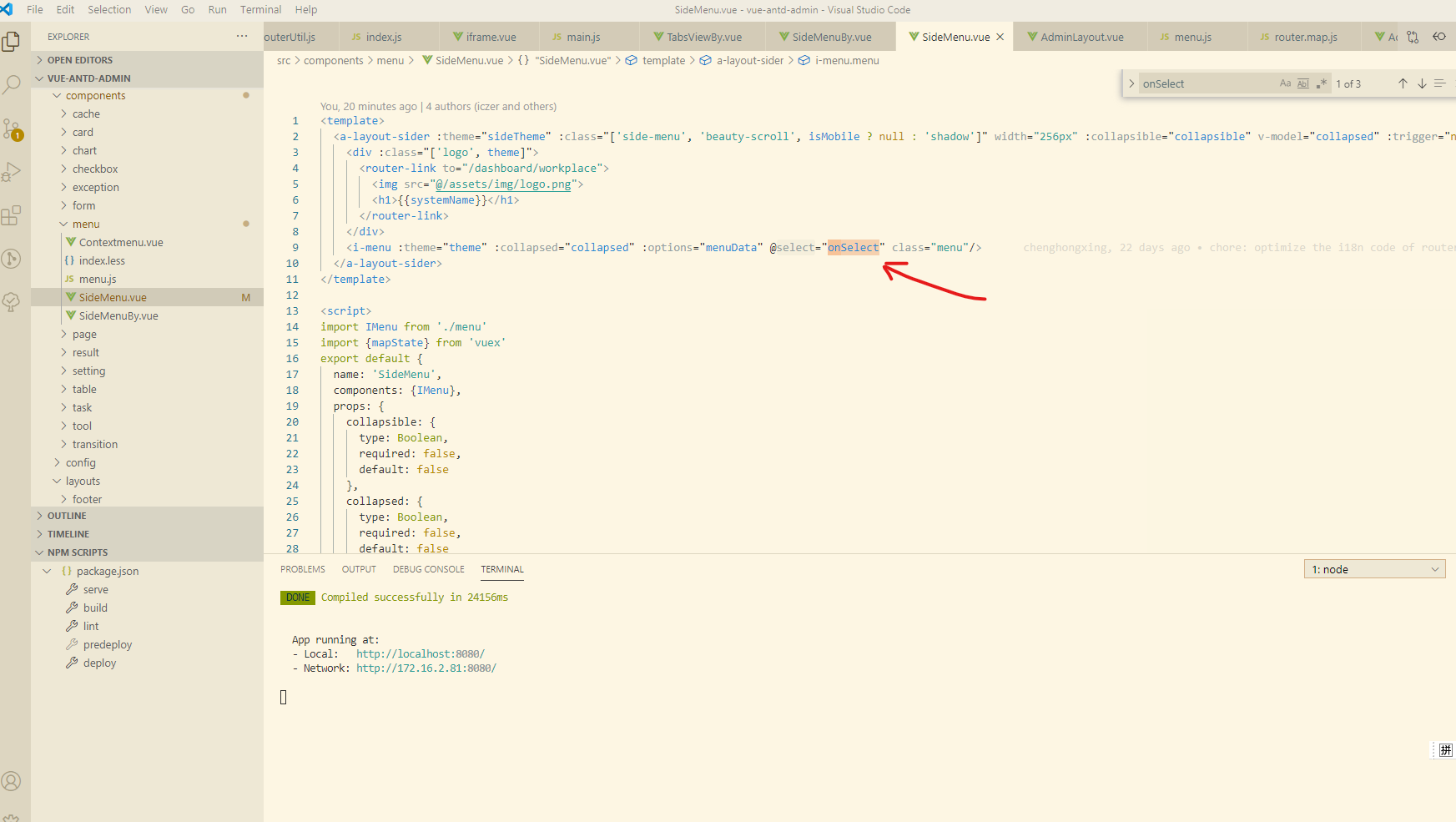 SideMenu组件中的select事件无法触发 · Issue #99 · iczer/vue-antd-admin · GitHub