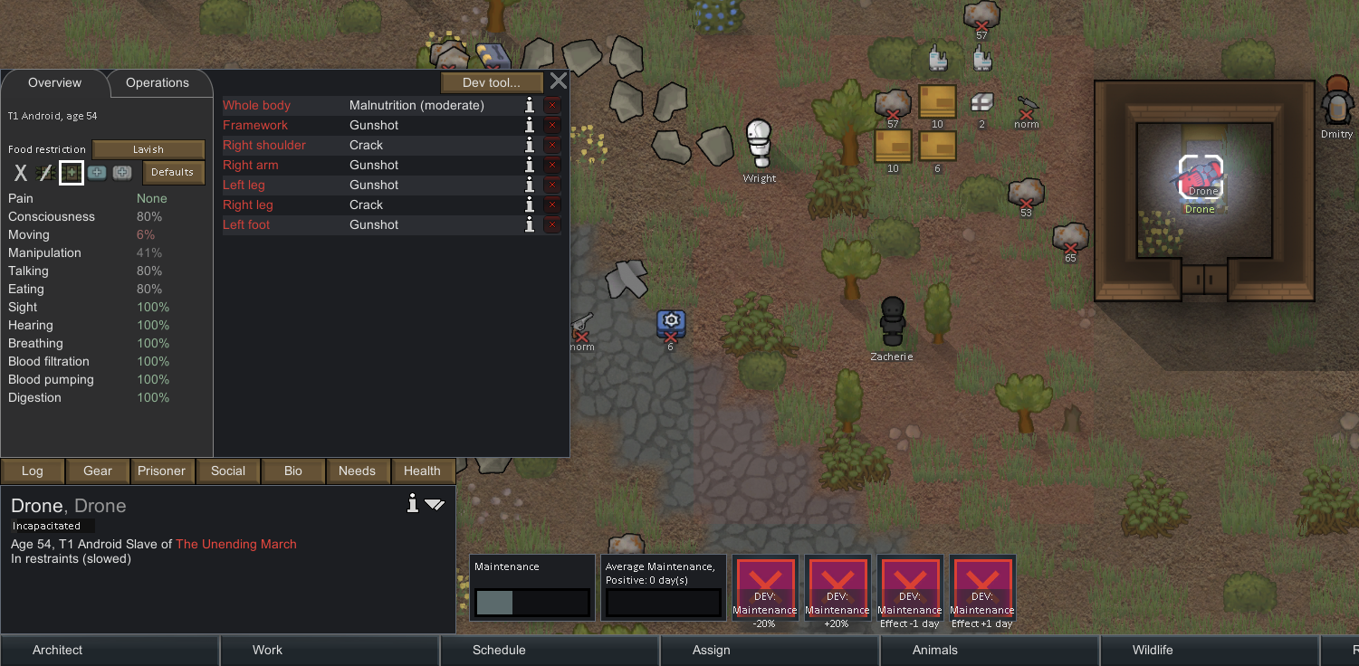 Cannot feed T1 drone Prisoner with a Colonist warden unless they are ...