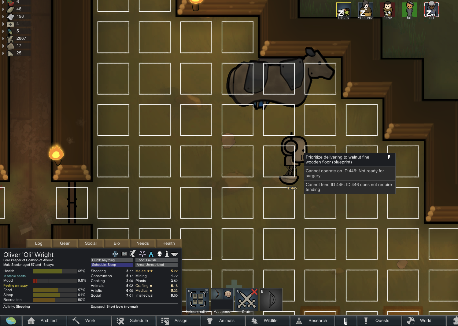 Cannot feed T1 drone Prisoner with a Colonist warden unless they are damaged/incapacitated ...