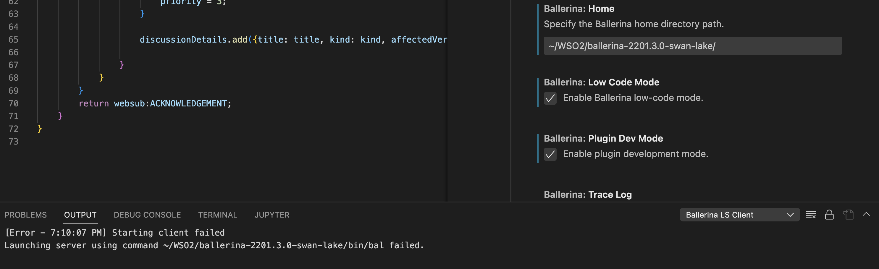 [Bug]: LS Client is not starting with bal home path with `~/` · Issue #38834 · ballerina ...