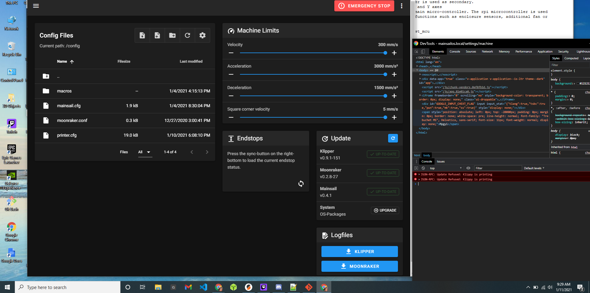 Update button no feedback · Issue #164 · mainsail-crew/mainsail · GitHub