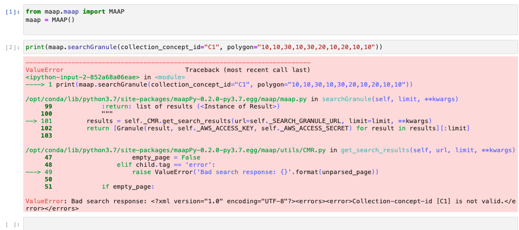 Propagate Cmr Errors To Maap Py Client · Issue 131 · Maap Projectcommunity · Github