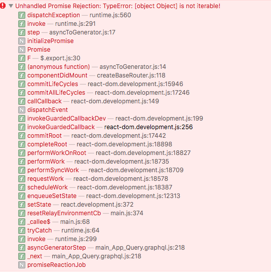 TypeError: [object Object] is not iterable! · Issue #160 · relay-tools ...