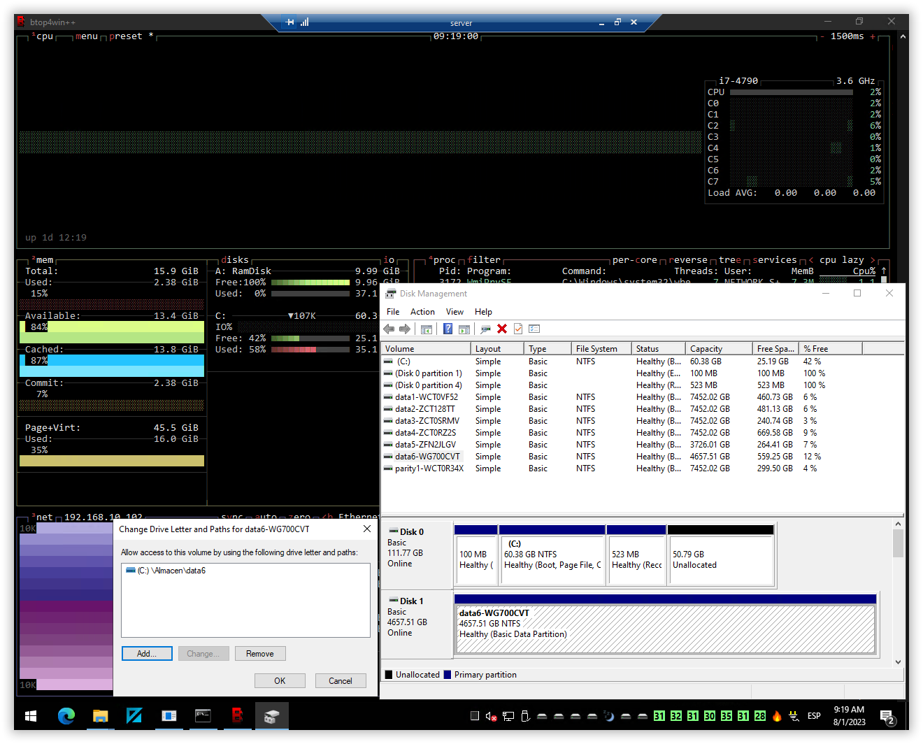 [BUG] App dont show drives mounted with path · Issue #31 · aristocratos/btop4win · GitHub