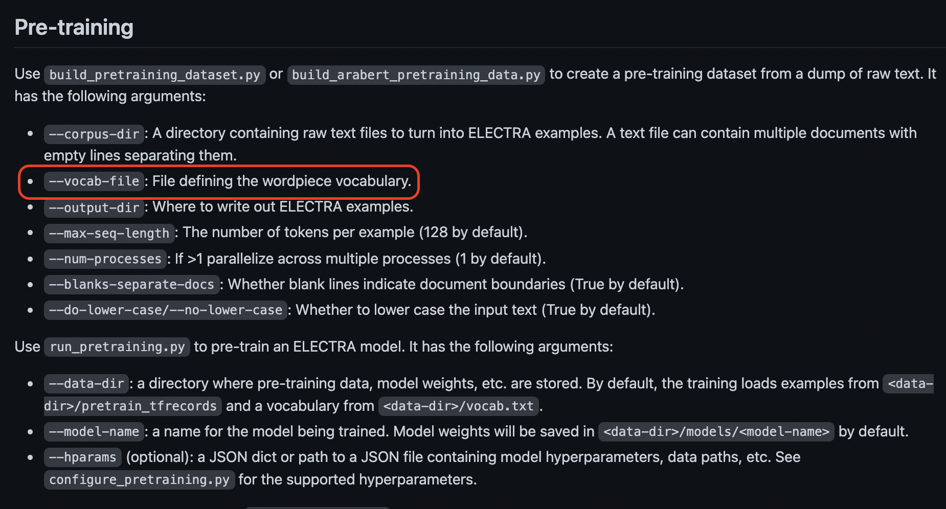 Where can I find or how to generate the "vocab.txt" file to pre-train on a new dataset? · Issue ...