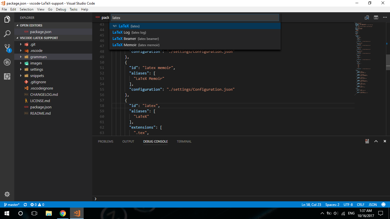 [Icon Request] Support for LaTeX Beamer, LaTeX Log, LaTeX Memoir ...