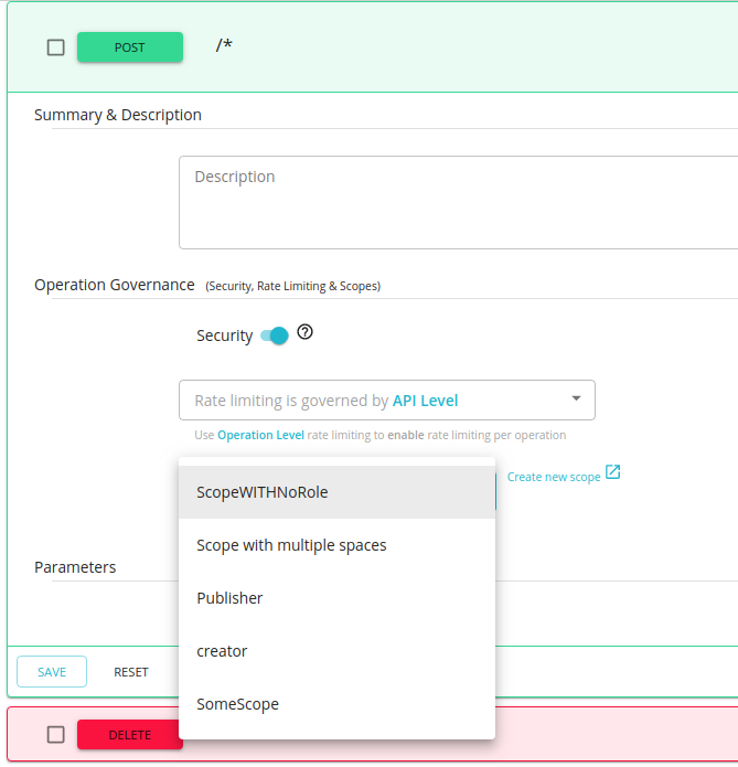 [Publisher] Issues when selecting an operational scope for an API resource · Issue #6241 · wso2 ...
