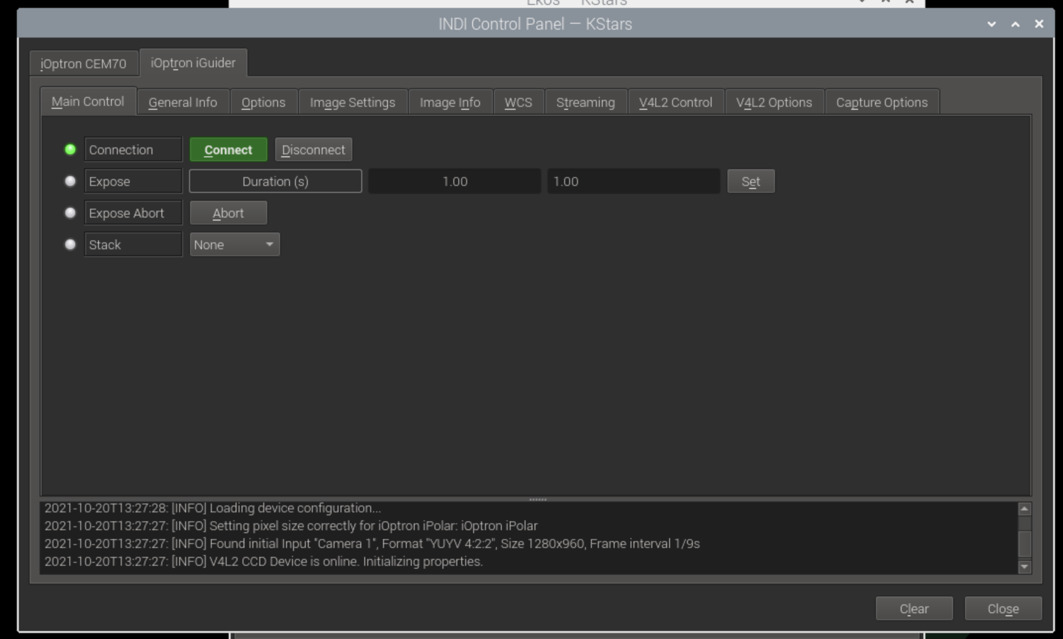 iOptron CEM70G iGuider/iPolar issue · Issue #475 · indilib/indi ...