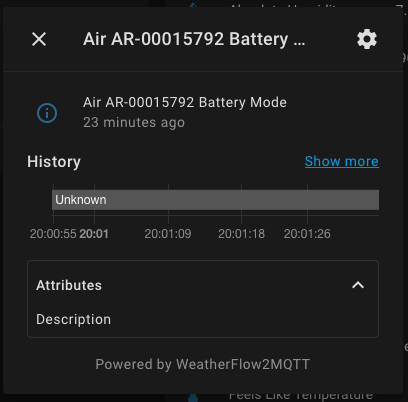 Battery mode not present, causing warnings · Issue #140 · briis/hass-weatherflow2mqtt · GitHub