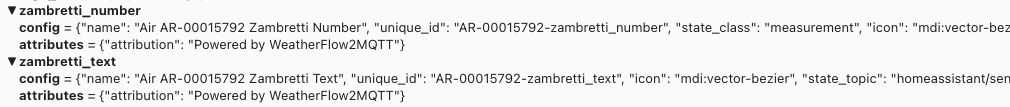 Zambretti values always None · Issue #164 · briis/hass-weatherflow2mqtt · GitHub