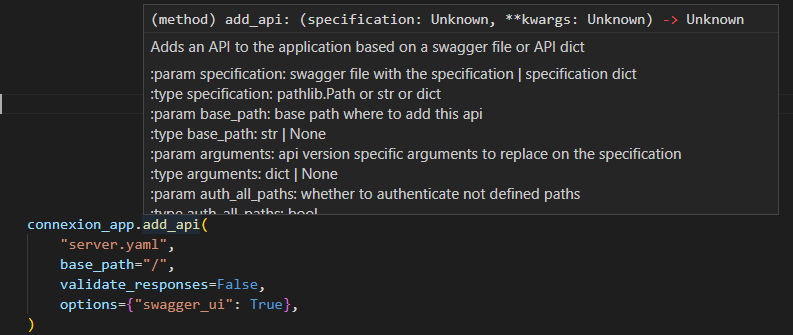 Take Advantage Of Type Hints · Issue 1557 · Spec First Connexion · Github