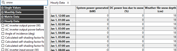 PVWatts snow model DC power loss due to snow · Issue #1137 · NREL/SAM · GitHub
