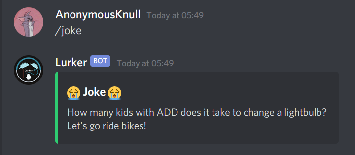 GitHub - jyotirmaypaliwal/Lurker: Simple utility Discord bot built using discord.py wrapper.