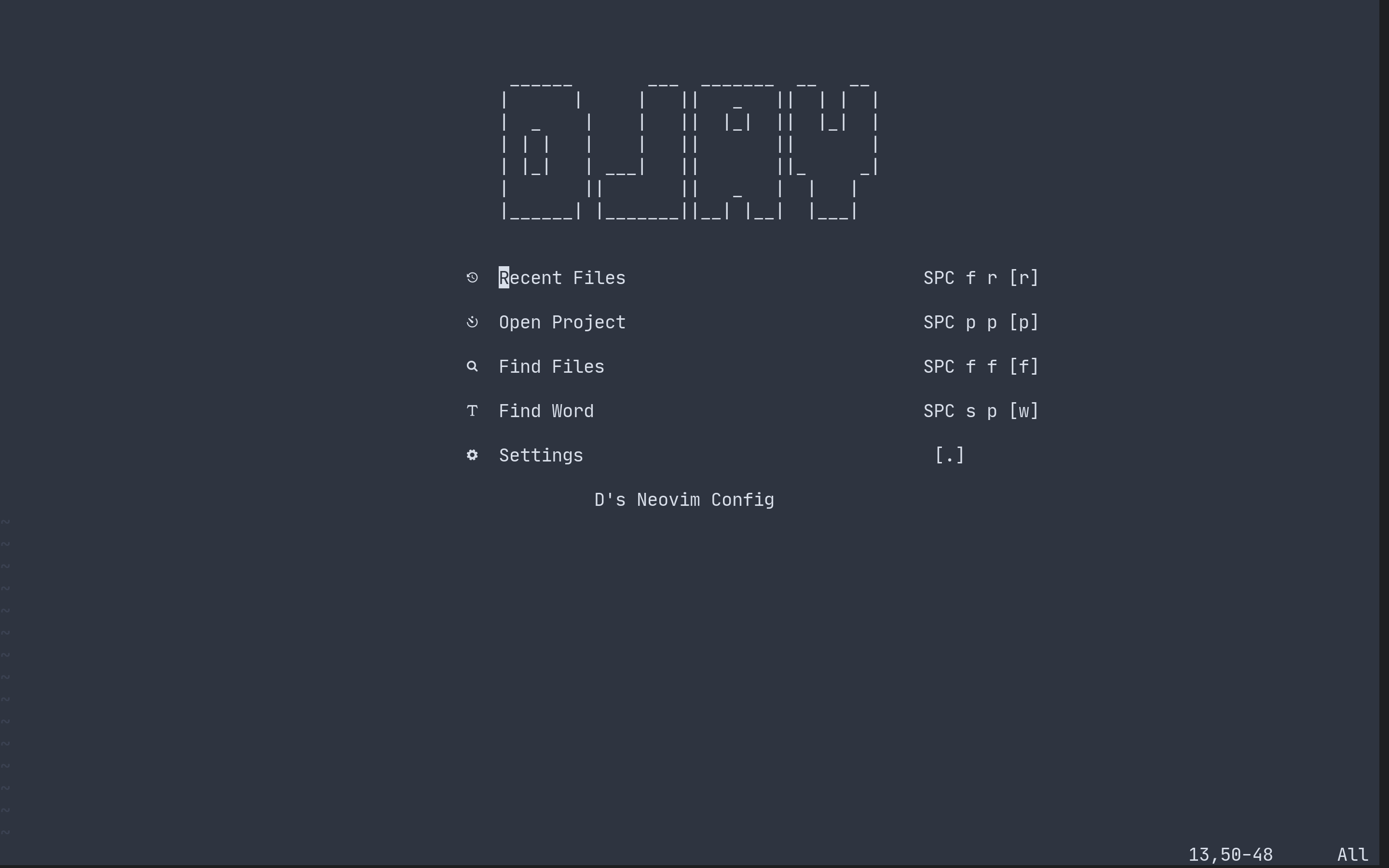 center part is not horizontally centered in doom theme · Issue #275 · nvimdev/dashboard-nvim ...