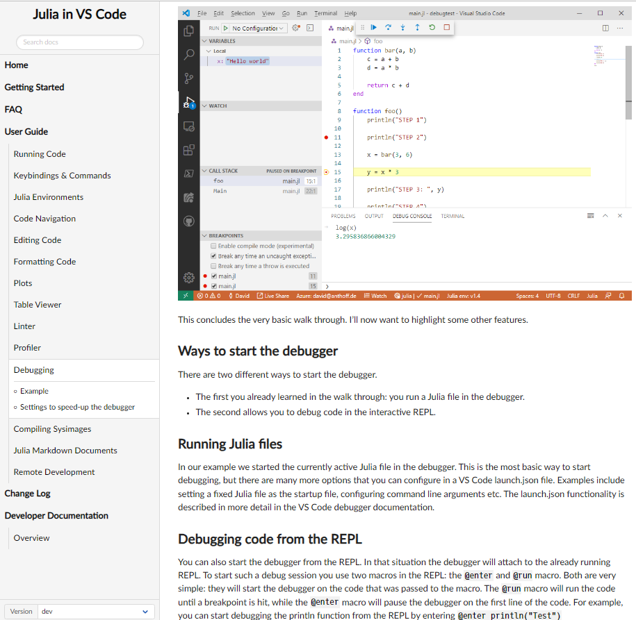 Include headings level 3 in the menu, on click · Issue #75 · julia-vscode/docs · GitHub