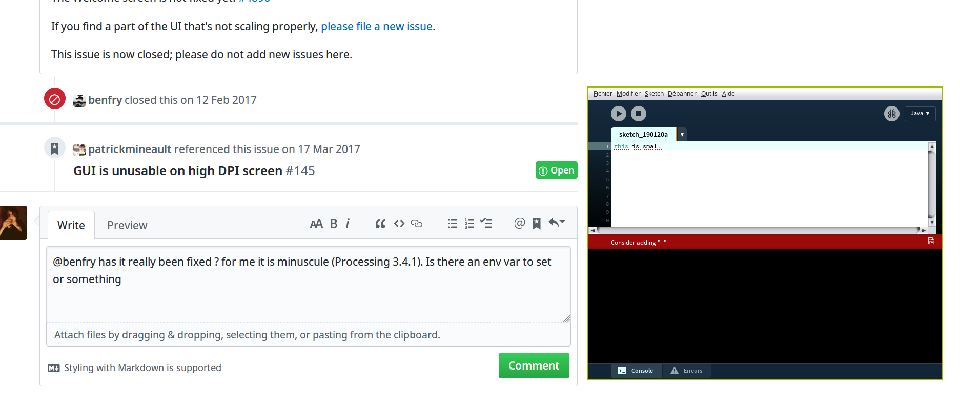 PDE is 2x smaller on high-res (hidpi) screens on Linux · Issue #4183 · processing/processing ...