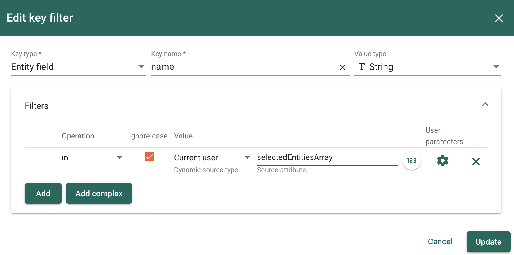 [Question] Filter entities in dashboard based on Current User attribute of type "array" · Issue ...