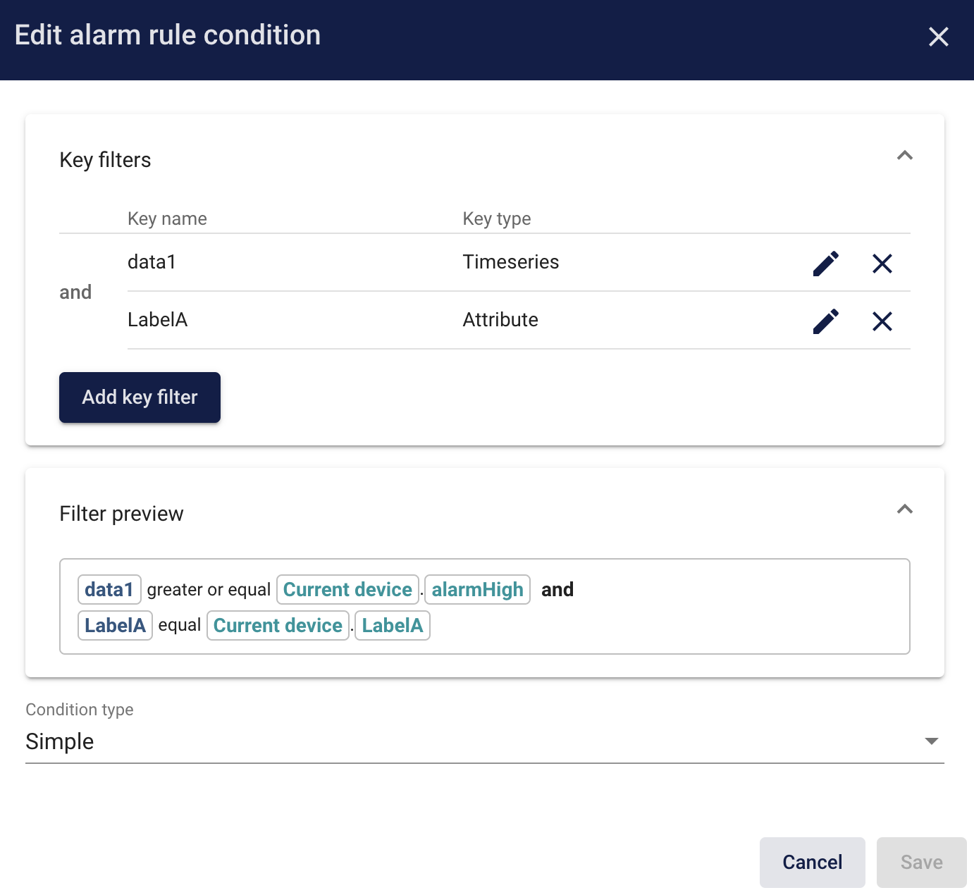 [Question] Device profile alarms configurations in a device level ...
