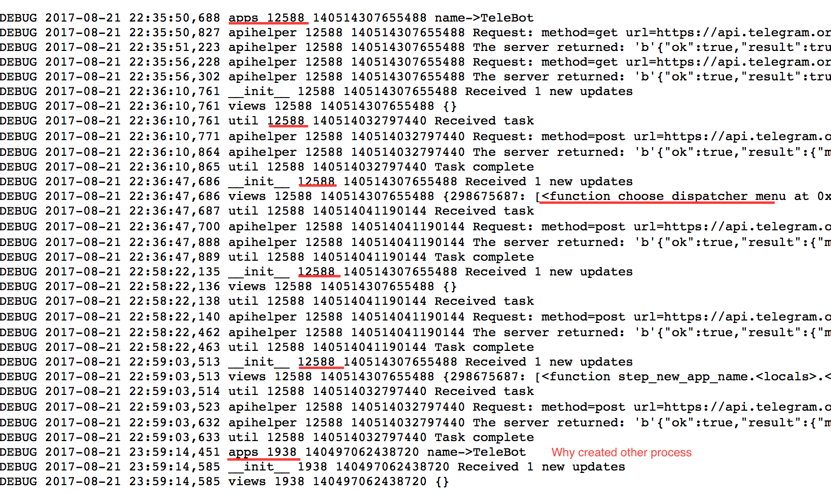 Django vs pytelegrambotapi · Issue #388 · eternnoir/pyTelegramBotAPI · GitHub