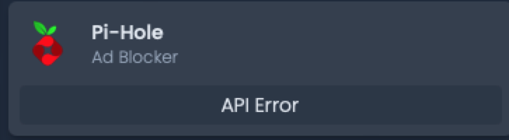 [Bug] Pi-Hole widget throwing "API Error" · Issue #236 · gethomepage/homepage · GitHub