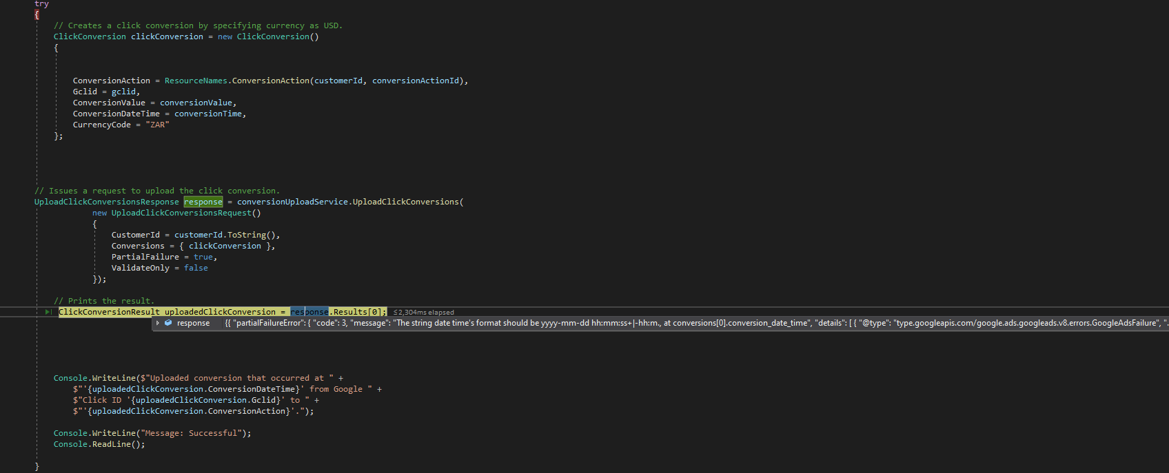 string date time's format · Issue #321 · googleads/google-ads-dotnet · GitHub