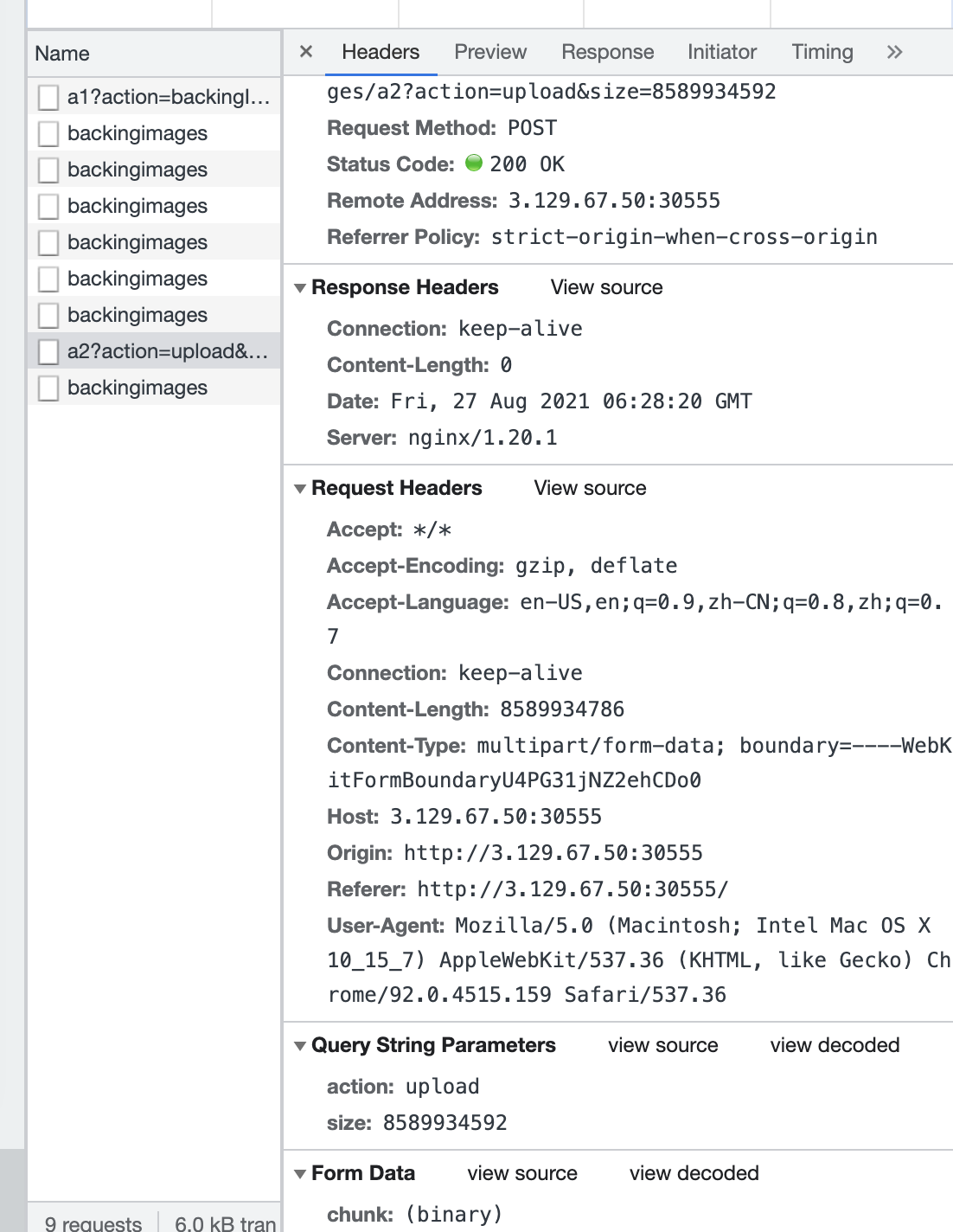 [BUG] Backing Image - Upload From Local File with large image file shows Payload Size Too Large ...