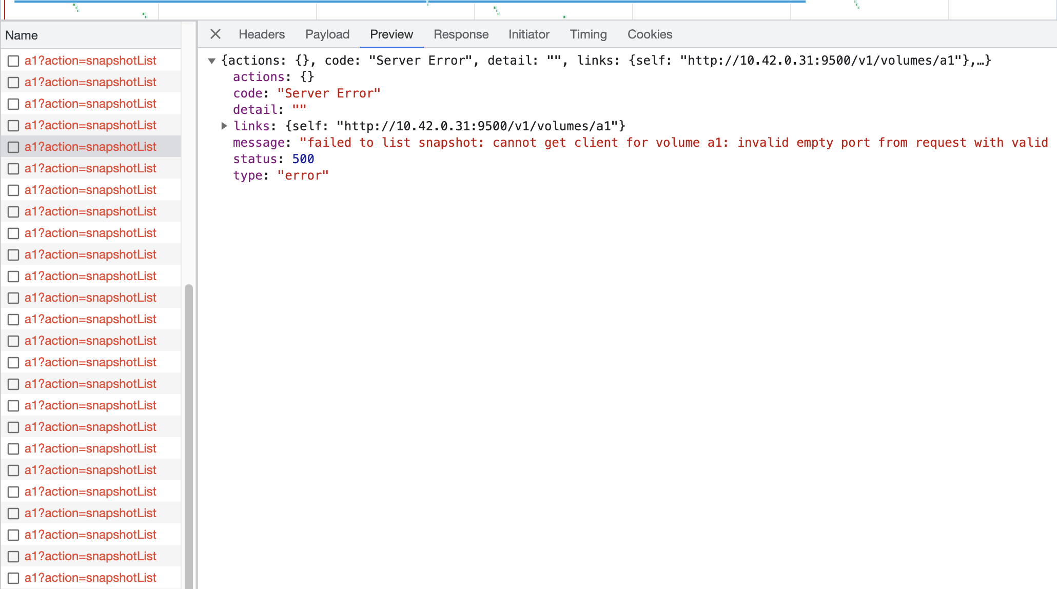 [BUG][SPDK] SPDK Volume snapshotList API Error · Issue #6123 · longhorn/longhorn · GitHub