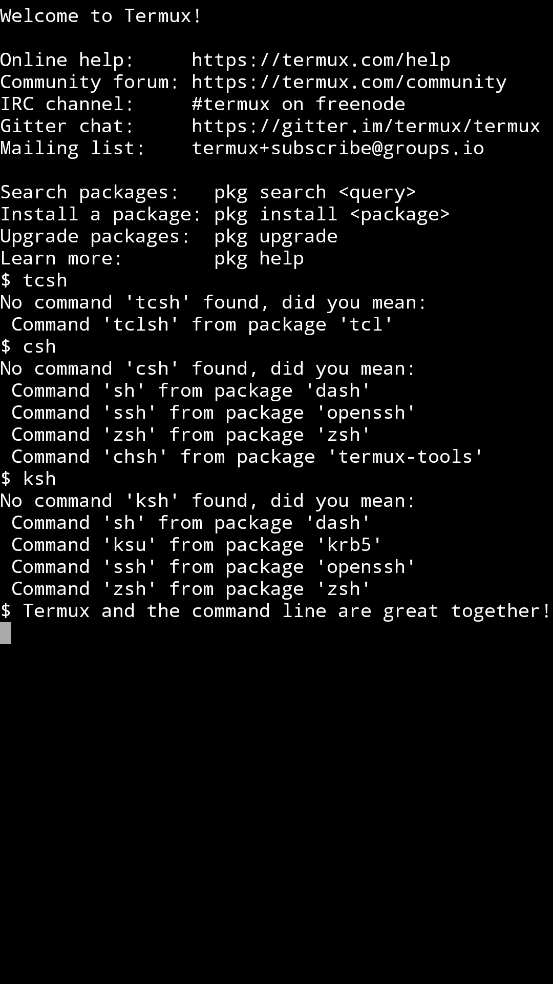 Package request: KornShell · Issue #1341 · termux/termux-packages · GitHub