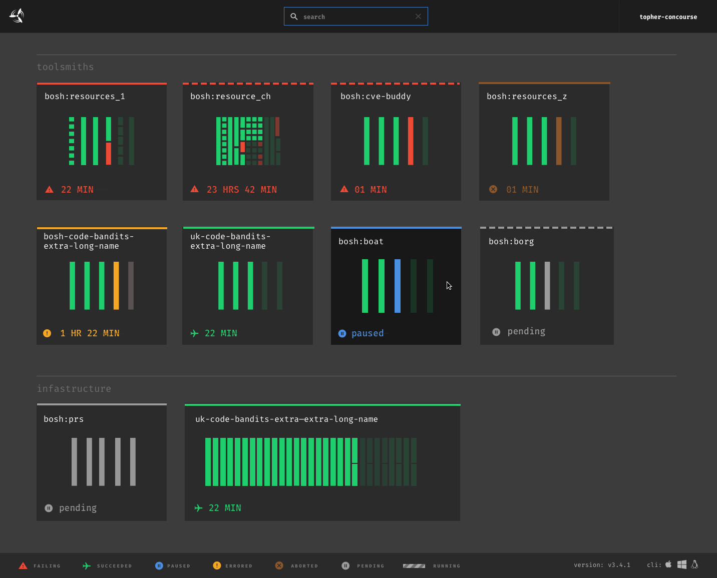 Multi-pipeline view bottom bar · Issue #1624 · concourse/concourse · GitHub